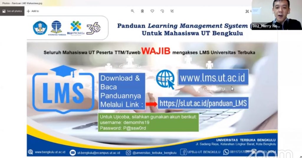 PELATIHAN TUTORIAL BERBASIS WEB (TUWEB) DAN CARA AKSES LEARNING MANAGEMENT SYSTEM (LMS) UNTUK ...