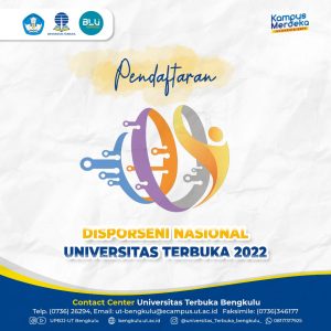 Informasi Pendaftaran Disporseni Nasional Universitas Terbuka Tahun 2022 – UT Bengkulu